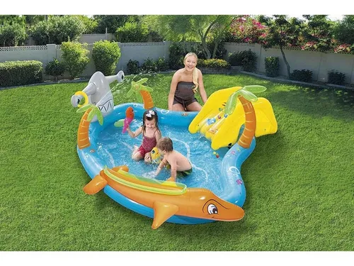 Centro De Juegos Acuatico Piscina Alberca Inflable Bestway Color Azul Centro De Juegos Acuatico Piscina Alberca Inflable Bestway Color Azul