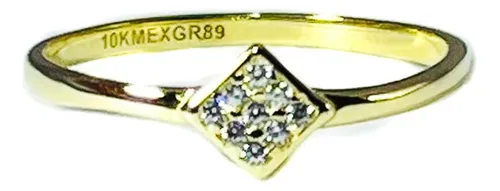 Anillo En Oro De 10k Rombo Con Zirconia | Envío gratis Anillo En Oro De 10k Rombo Con Zirconia | Envío gratis
