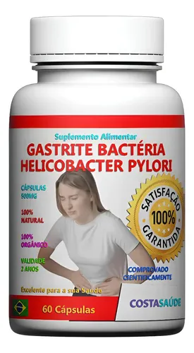 Gastrite H. Pylori 60 Cápsulas - Suplemento Herbal Avançado Sem Sabor ...