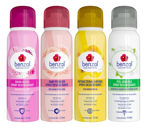 Benzal Spray Kit, Desodorante Íntimo, Manzanilla, Odorblock, | Meses ...
