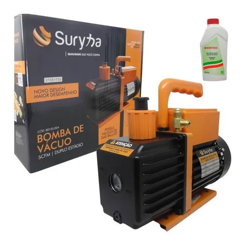 Bomba Vácuo 5 Cfm - Duplo Estágio Suryha Bivolt + Brinde | Parcelamento sem juros