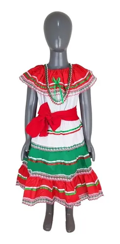 Vestido Patrio Para Niña 15 De Septiembre Fiestas Patrias Meses Sin