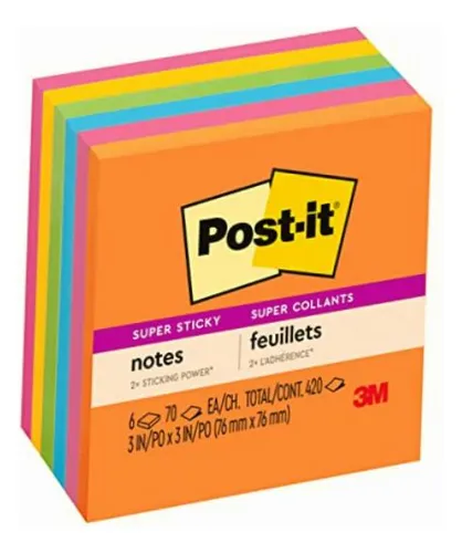 3m Post It Notas Adhesivas Super Sticky Ultra 3x3in Modelo Mercadolibre