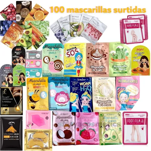 Mascarillas Coreanas Premium Mayoreo Faciales Parche 100 Pz Meses Sin