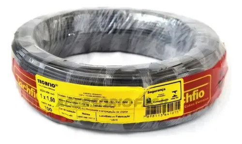 Fio Cabo Elétrico 1.5mm Techfio Flexível Preto 100 Metros | MercadoLivre Fio Cabo Elétrico 1.5mm Techfio Flexível Preto 100 Metros | MercadoLivre