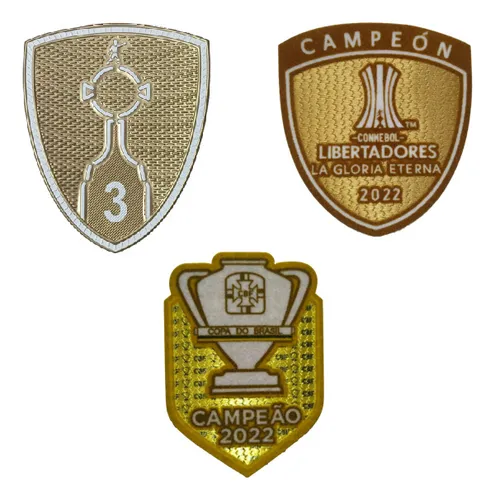 Kit Patch 3 Libertadores Campeón Campeão Copa Do Brasil 2022 | Frete grátis Kit Patch 3 Libertadores Campeón Campeão Copa Do Brasil 2022 | Frete grátis