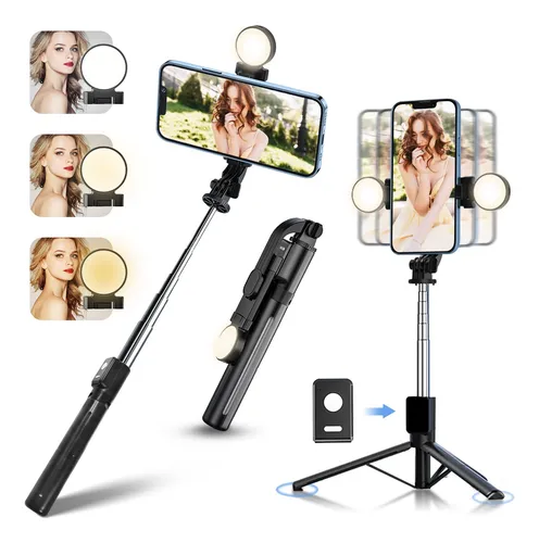Palo Selfie Trípode Bluetooth Control Remoto Y Luz Mercadolibre