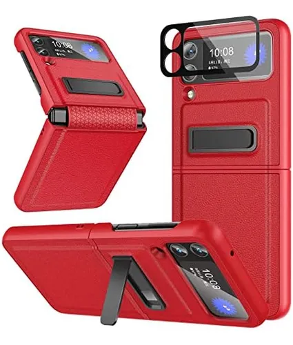 Capa Fewdew Para Galaxy Z Flip 4 Vermelha Parcelamento Sem Juros