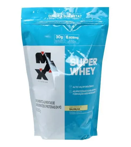 Suplemento En Polvo Max Titanium Super Whey Proteína Sabor Vainilla En