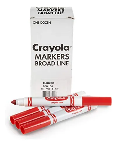 Crayola Broad Line Markers, Red, 12 Count Bulk Markers | MercadoLivre