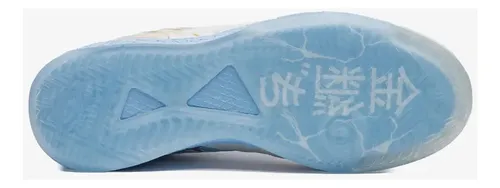 Chuteira Umbro Pro 5 Bump Kintsugi Branco Azul Claro Dourado ...