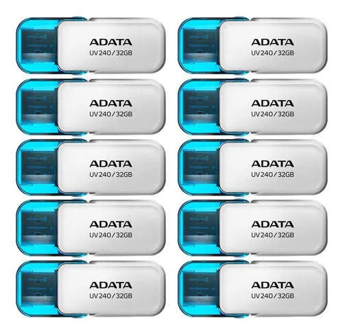 Psa Kit 10 Piezas Memoria Usb 32 Gb Adata (modelo Auv240-32g-rwh) Flash ... Psa Kit 10 Piezas Memoria Usb 32 Gb Adata (modelo Auv240-32g-rwh) Flash ...