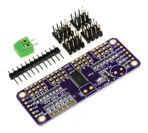 Pca9685 Morado Controlador 16 Salidas Pwm Servomotor Arduino Pca9685 Morado Controlador 16 Salidas Pwm Servomotor Arduino