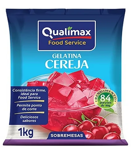 Gelatina Qualimax Sabor Cereja 1 Kg Mercadolivre