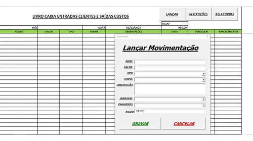 Sistema Livro Caixa Planilha Em Excel Pronta Entrega à venda em Marília ... Sistema Livro Caixa Planilha Em Excel Pronta Entrega à venda em Marília ...