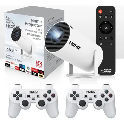 Proyector Portátil Hoso Android TV 11.0 Full HD WiFi Bluetooth 1080p ...
