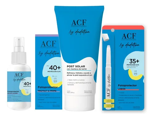 Set De Cuidado Pre Y Post Solar By Acf Dadatina Acf Dadatina - 3 piezas ... Set De Cuidado Pre Y Post Solar By Acf Dadatina Acf Dadatina - 3 piezas ...
