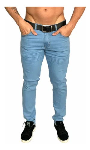 Calças Masculina Sarja Slim Fit C Lycra Várias Cores Mercadolivre