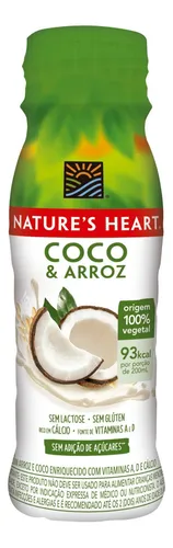Bebida à Base De Arroz E Coco Natures Heart Frasco 200ml Mercadolivre