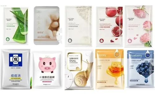 15 Mascarillas Coreanas Humectante Exfoliante Facial Tipo De Piel Todo