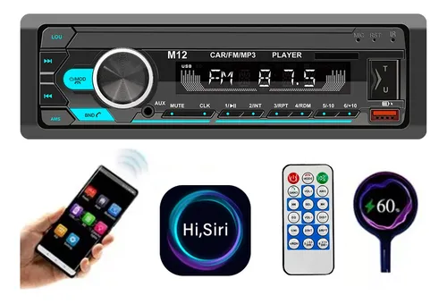 Auto Estereo Bluetooth Asistente De Voz Fm Usb Manos Libres