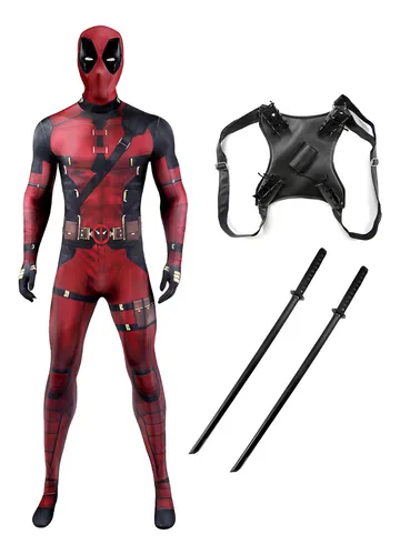 Traje De Fantasia De Deadpool De Hal Para Crianças Eadultos1 ...