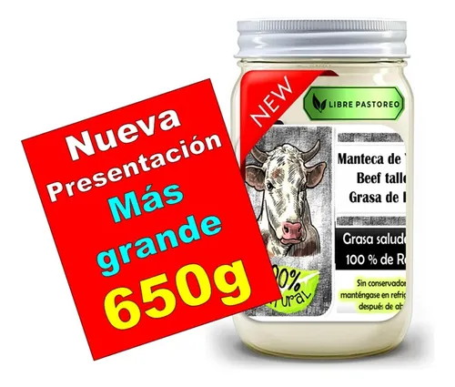 Grasa De Res, Manteca D Vaca, Cebo De Buey, Beef Tallow 500g | Meses ...