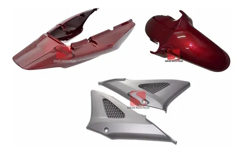 Rabeta Cbx 250 Twister Paralama Lateral Vermelho Vinho 06 07