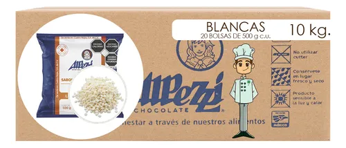 Chispas De Chocolate Alpezzi Blancas 10 Kg | Envío gratis