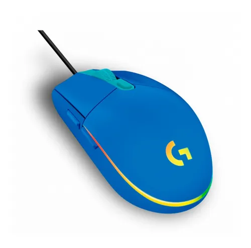 Mouse Gamer Logitech G203 Lightsync Rgb 8000dpi Azul Parcelamento Sem