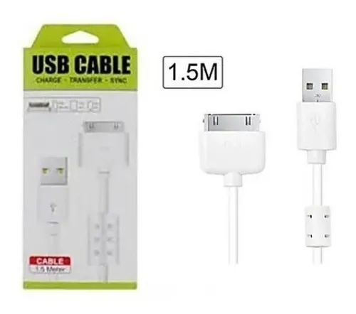 Cable cargador de datos USB de 5ª generación de 30 pines para iPod ... Cable cargador de datos USB de 5ª generación de 30 pines para iPod ...