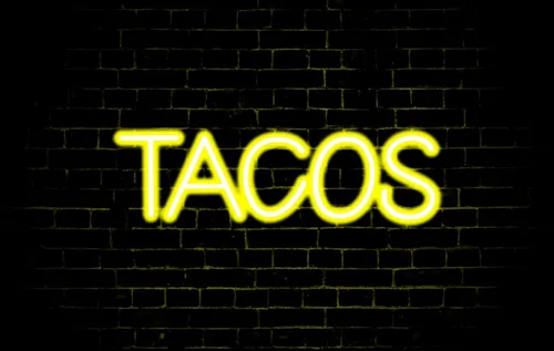 Letrero Neón Flex Negocio Tacos 60cm×20cm | IMBAMBUMEX Letrero Neón Flex Negocio Tacos 60cm×20cm | IMBAMBUMEX