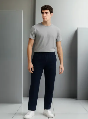 Pantalones Jogging Rectos Básico Frisado Clásico Algodón | MercadoLibre