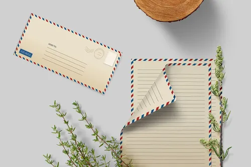 Papel Vintage Para Cartas Y Sobres De Correo Beige Airmail | Cuotas sin ...