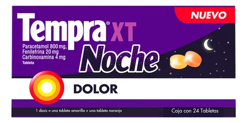 Tempra Xt Noche Tabletas, 24 Tabletas | MercadoLibre