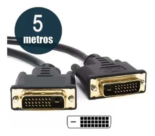 Cabo Dvi Macho 5m De Computador Para Dvi Macho | MercadoLibre