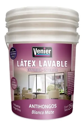 Pintura Latex Venier Int-ext. X10lts Lavable Antihongos Pintura Latex Venier Int-ext. X10lts Lavable Antihongos