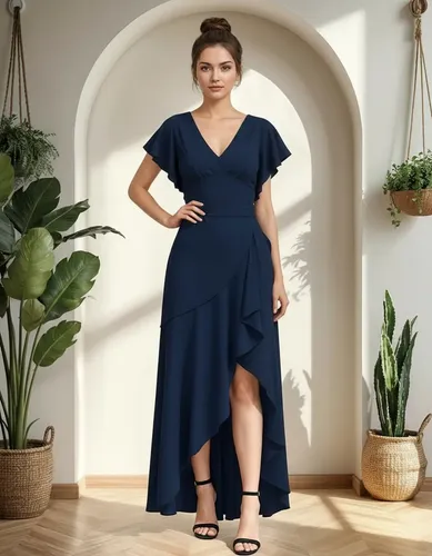 Vestido Largo Casual Maria Bela Co Modelo Ashanti | MercadoLibre