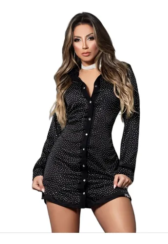 Vestido Camisa M/l Da Pit Bull Jeans (original) | Parcelamento sem juros Vestido Camisa M/l Da Pit Bull Jeans (original) | Parcelamento sem juros