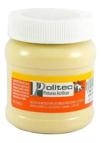 Pintura Acrilica Politec 250 Ml Acrilico Colores A Escoger Color Crema ... Pintura Acrilica Politec 250 Ml Acrilico Colores A Escoger Color Crema ...