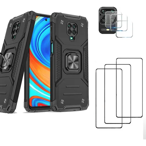 Funda Cristal Templado 9d Xiaomi Redmi Note 9 Pro Kit 7x1 Meses Sin