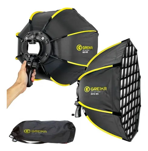 Soft Octabox Com Grid Greika Para Flash Speedlite Universal | Frete grátis