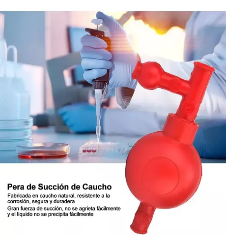 2 Perilla Succion Propipeta Laboratorio Bulbo De 3 Vías Hule | MercadoLibre