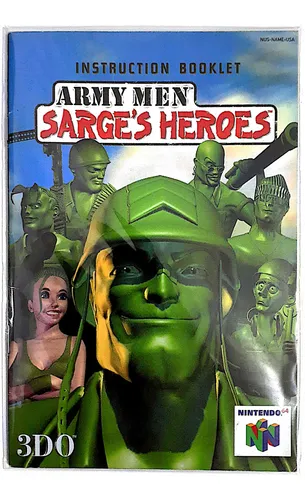 Manual Army Men Sarges Heroes Nintendo 64 Frete Grátis