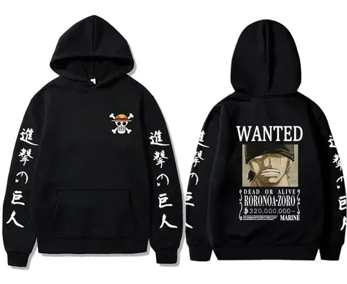 Buzo Anime One Piece Buso Hoddie Wanted Zoro Roronoa | Envío gratis