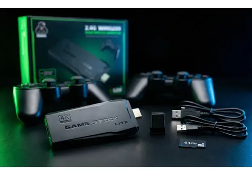 Video Game Adaptador 4k Hdmi 2 Controles Stick + 20mil Jogos - Duxecom ...