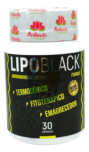 Lipo Gold Turbo 30 Cápsulas Authentic 1 Pote Sabor Black | Parcelamento ...