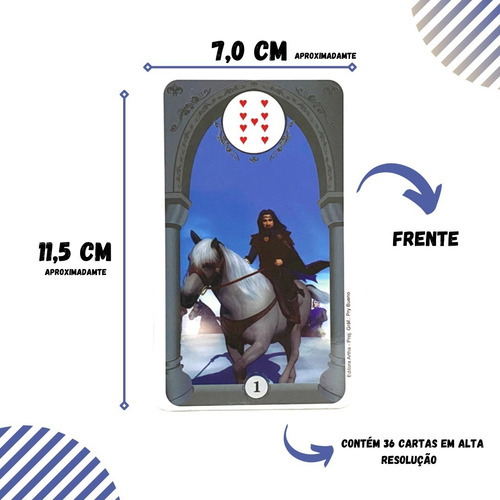 Baralho Santa Sara Lenormand Tarot Cigano 36 Cartas Artha Parcelamento Sem Juros