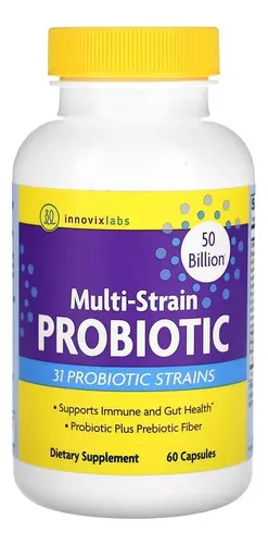 Multi Strain Probiotics 50 Billion Cfu Innovixlabs 60caps Sabor Neutro