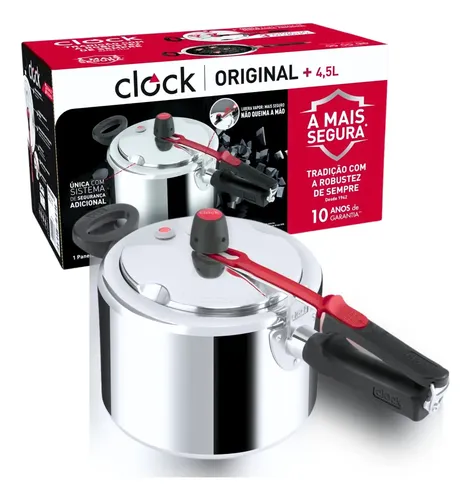 Panela De Pressão Clock 4,5l Alumínio Grande | Frete grátis
